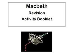 AQA Macbeth Revision Activity Booklet by Bizziebee | Teaching Resources
