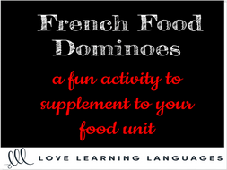 French food dominoes game - 112 common French food items - La ...