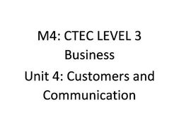 CTEC Level 3 Business: UNIT 4 M4 | Teaching Resources