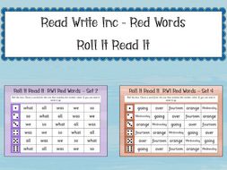 Phonics Read Write Inc - Red Words: Roll It Read It | Teaching Resources