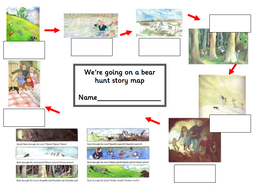 We're Going on a Bear Hunt Story Map [includes labelling sheets ...