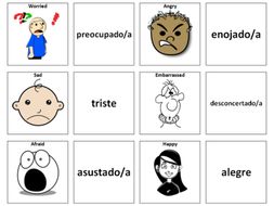 Feelings/Emotions: Spanish Vocabulary Card Sort | Teaching Resources