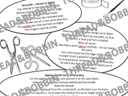 KS3 Textile Sample Evaluation Worksheet | Teaching Resources