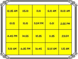 24 Hour Clock Game | Teaching Resources