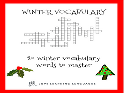 ESL - ELL Winter Vocabulary Crossword Puzzle | Teaching Resources