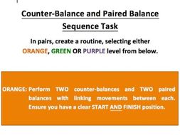 Counterbalance and Paired Balance Differentiation Worksheet (Gymnastics ...