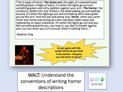 Features of gothic horror description | Teaching Resources