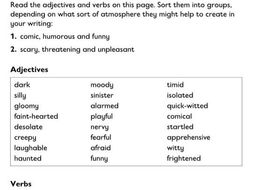 KS2 Word Choice To Create Atmosphere Activity | Teaching Resources