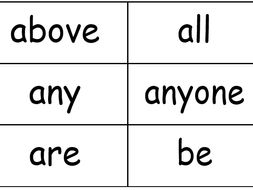 RWI Red Word cards (double sided) | Teaching Resources