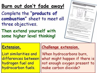 Combustion Year 8 Topic- 5 full lessons (KS3 8E) | Teaching Resources