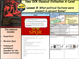 What political factions were present in Ancient Rome? - Lesson 5 ...