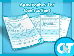 KS2 - Apostrophes for Contractions | Teaching Resources