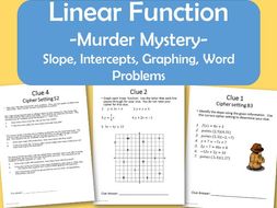 Linear Functions Murder Mystery | Teaching Resources