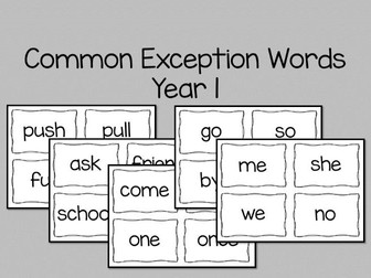 Year 1 and 2 Common Exception Words | Teaching Resources