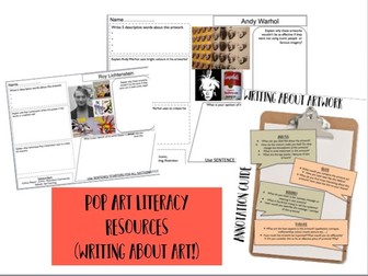 POP ART WORKSHEETS | Teaching Resources