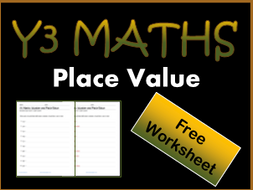 Y3 maths place value worksheet with answers. | Teaching Resources