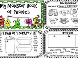 Teach child how to read: Monster Phonics Booklet