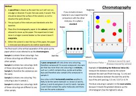 GCSE Chemistry Chromatography Poster | Teaching Resources