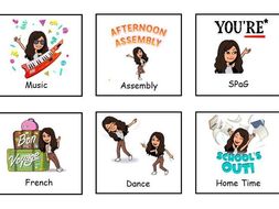 Bitmoji Visual Timetable | Teaching Resources
