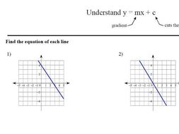 GCSE Maths Revision : Gradient and Y Intercept | Teaching Resources