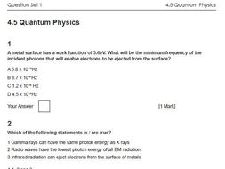 4.5 Quantum Physics OCR A Physics AS and A level Multiple Choice ...