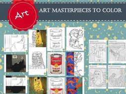 Art Masterpieces to colour | Teaching Resources