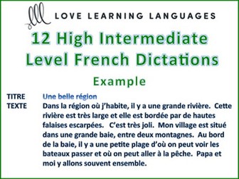 GCSE FRENCH: 48 French Dictation Exercises Bundle - Dictées - 4 Levels ...