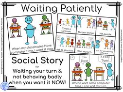 Waiting Patiently- A Social Story for Behavior with Comprehension ...