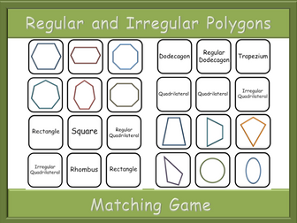 BUNDLE - Polygons Matching Games and Dominoes + Quiz | Teaching Resources
