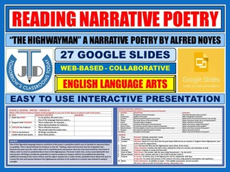 READING POETRY - THE HIGHWAYMAN: CLASSROOM RESOURCES - BUNDLE ...