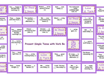 Present Simple Tense with Verb Be 6 English Legal Text Game Bundle ...