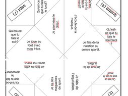 Chatterbox template for leisure activities in French -questions and ...