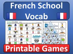 French School Vocabulary Games | Teaching Resources
