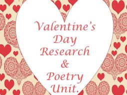 Valentine Day Research and Poetry Mini Unit. | Teaching Resources