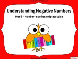 Understanding Negative Numbers - Year 6 | Teaching Resources