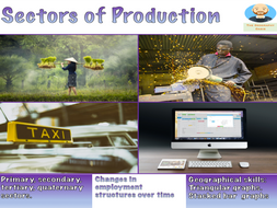 Sectors of Production (primary, secondary, tertiary, quaternary ...
