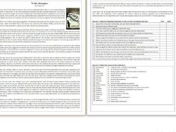 To Kill a Mockingbird by Harper Lee - GCSE Reading Comprehension / Text ...