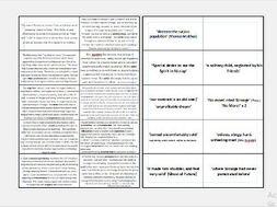 Scrooge key quotes cue cards- grade 9 | Teaching Resources