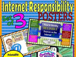 Internet Safety & Digital Citizenship Posters | Teaching Resources