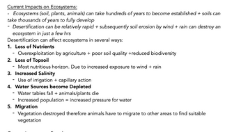 AQA A Level Geography: Hot Deserts - Desertification | Teaching Resources