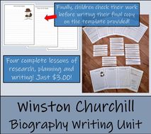 UKS2 History - Winston Churchill - Biography Writing Activity by ...