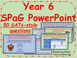 50 question year 6 SPaG revision PowerPoint | Teaching Resources