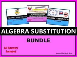 Algebra Substitution Bundle | Teaching Resources