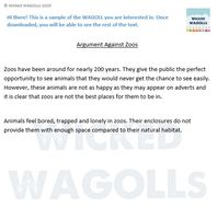 Arguments For and Against Zoos | Teaching Resources