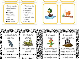 Los animales salvajes y domesticos (Descripcion) - Juego de ...