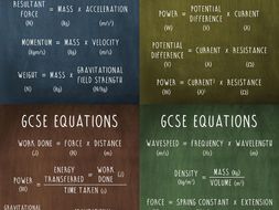 GCSE Physics Equations Posters | Teaching Resources