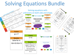 A mix of solving equations tasks | Teaching Resources