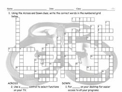 Computer Technology Crossword Puzzle | Teaching Resources