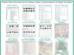 Weekdays, Months and Dates Spanish Unit Bundle | Teaching Resources