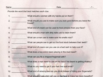 Personal Hygiene-Grooming 20 Worksheet-Exam Bundle | Teaching Resources